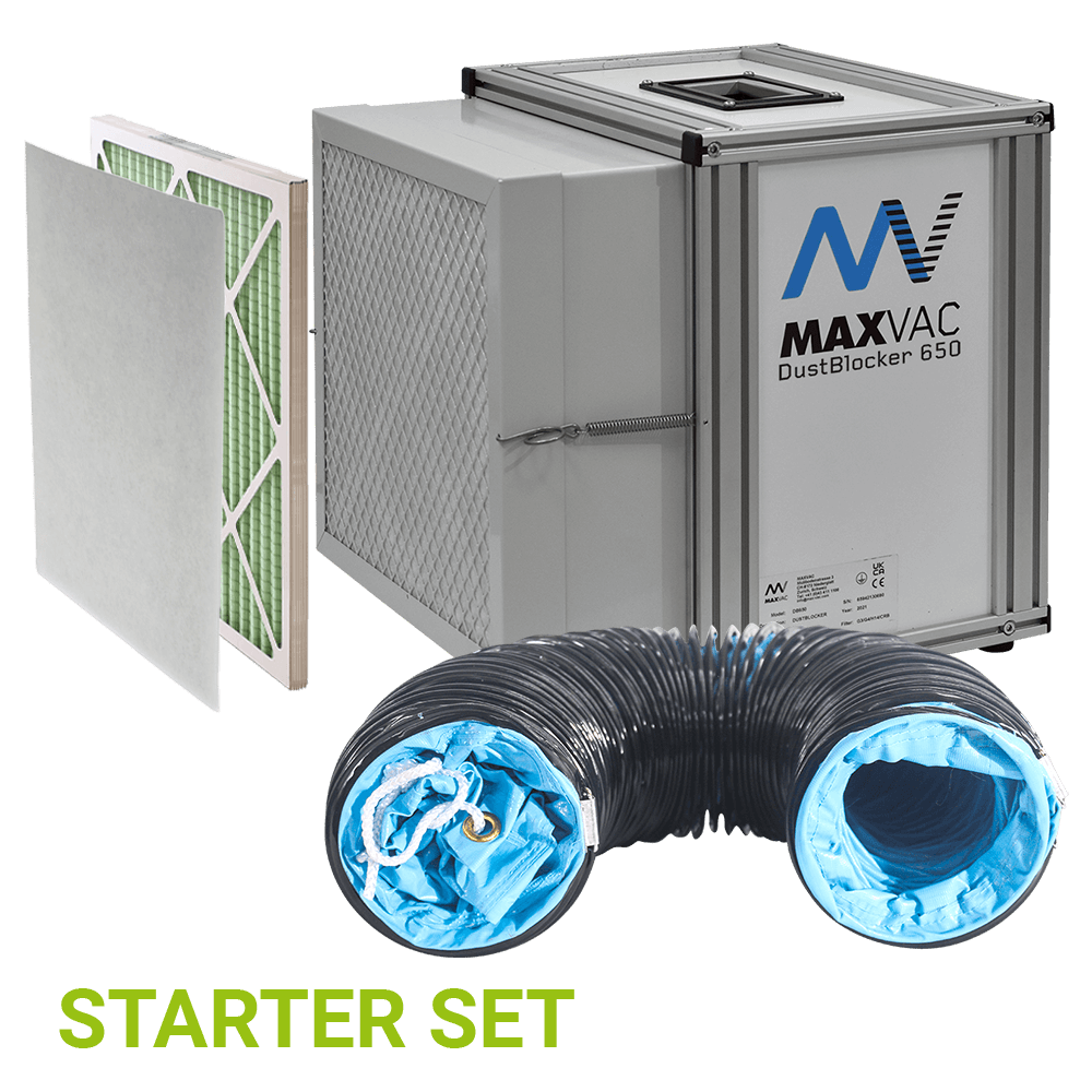 MAXVAC Dustblocker DB650 Air Scrubber Cleaner, 650m3/h Air Flow, 6-Month Starter Set