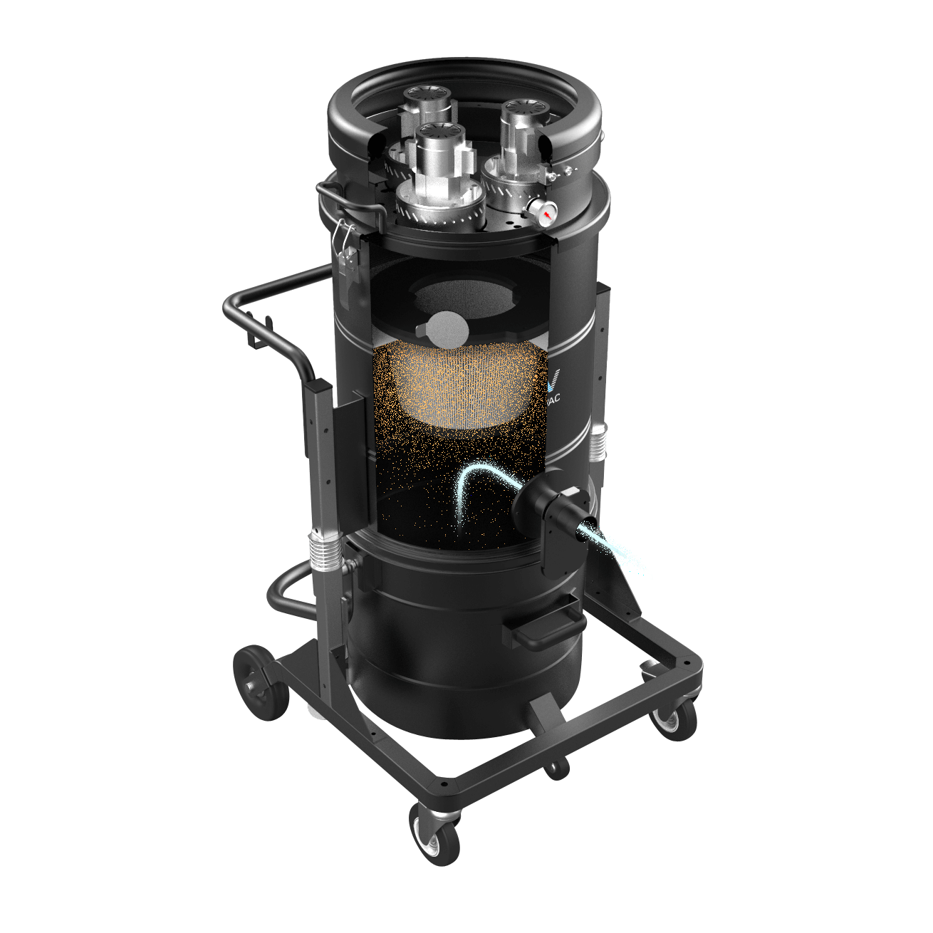 MAXVAC SUPRA SV1-470-MBS Single Phase Industrial Vacuum with Triple ...