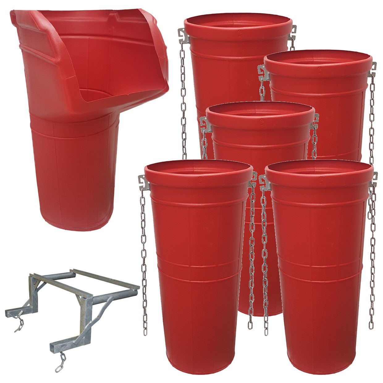 20" Rubbish Chute Kit - 15x 20" Chutes, 1x 20" Top Hopper, 1x Fixing Frame