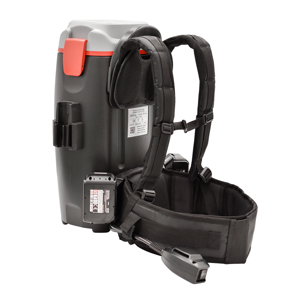 Cordless 36V Backpack Vacuum incl. Batteries & Quick Charger - Sprintu