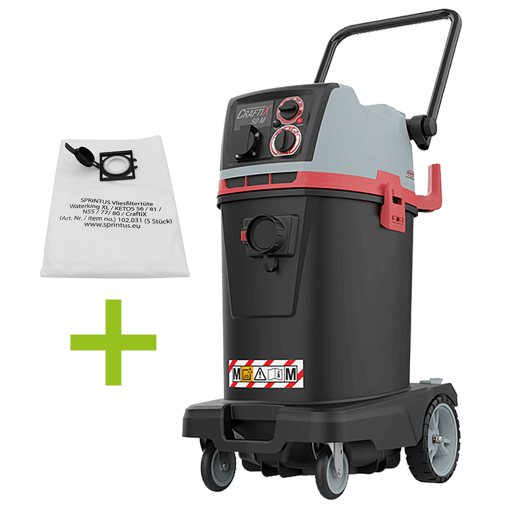 M-Class 50L Vacuum with PTO & Reverse Air Filter Cleaning, 230 Volts
