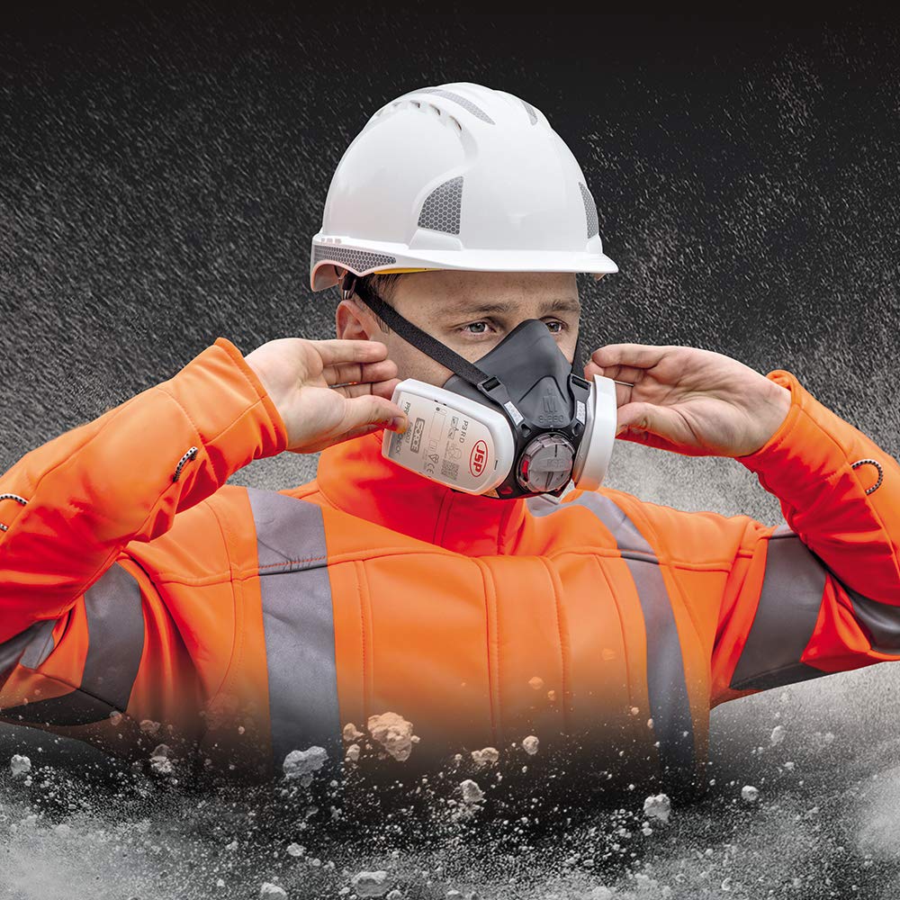 JSP Force 8 Half-mask Medium 12 Pack, with Press To Check™ P3 R Filter